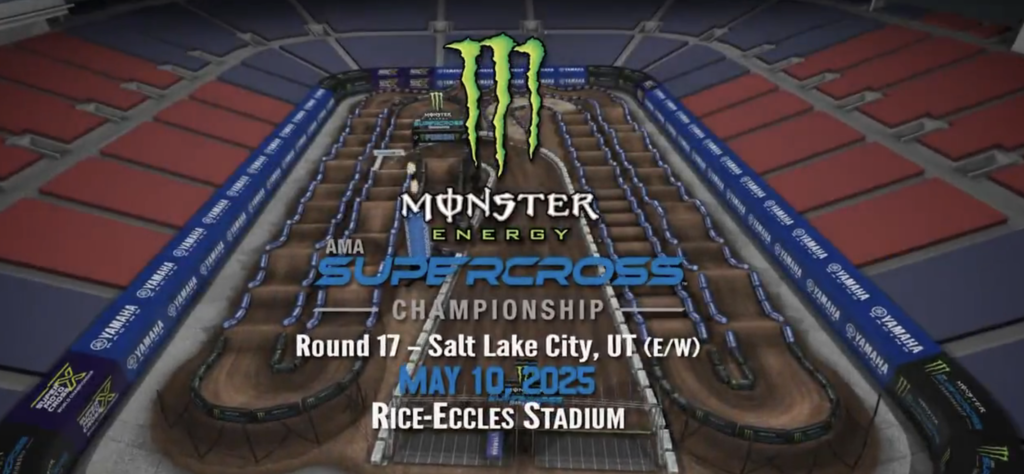 2025 Salt Lake City Supercross Round 17 - Animated Track Map!